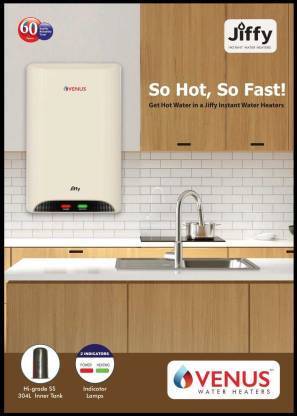 Venus Voleno 15 Ltr Water Heater With Free SS Braided Flexi ...