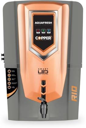 Aqua Fresh RIO C GREY LED COPPER+RO+UV+TDS 12 L electric borewell water ...