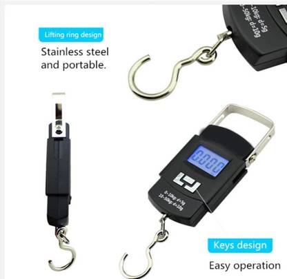 Capitalpoint 50Kg Luggage Digital Weight Machine Weighing Scale (Black ...