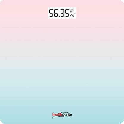 Healthgenie Digital Weight Machine Thick Tempered Glass LCD Display 2+1 ...