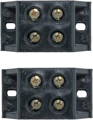 Ovicart 2 Way 60A Bakelite Connector Strip Black Screw Terminal Connection Block 2 pcs 2 Way ...