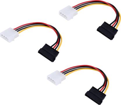 Paruht 3-Pcs Molex to Sata Power Connector wire For SATA Hard Drives ...