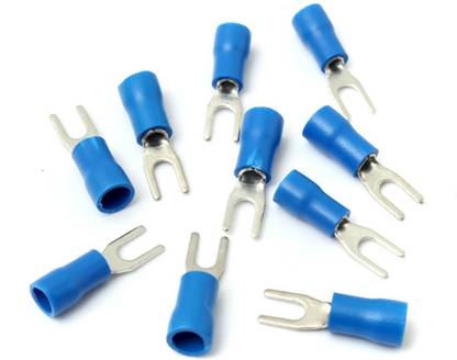 rtsense Fork Type Copper Wire Lug, Insulated Connectors Furcate Fork ...