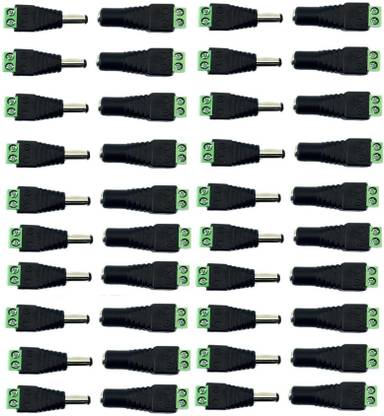 ATEKT DC Power Male & Female Jack Terminal DC Connectors(20 Male + 20 ...