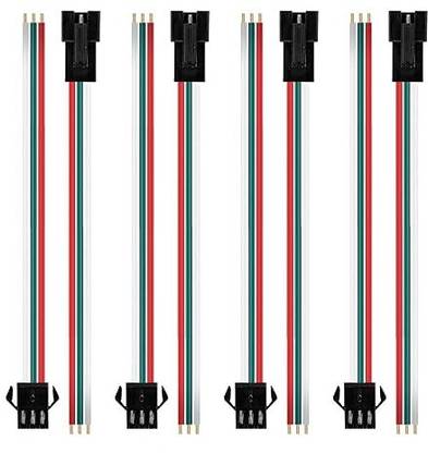 StrawHat 3 Pin Connectors for LED WS2812B WS2811 SK6812 LED Strip (4 ...