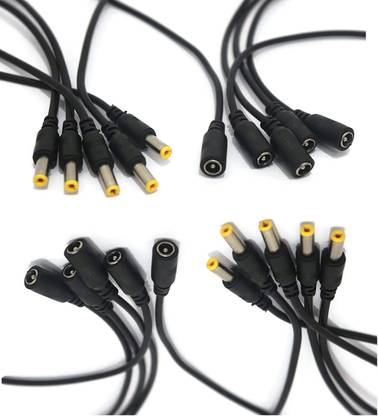 ATEKT DC Power Pigtail Cable 12V 5A Male & Female DC Power (10 SET) Dc ...