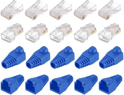 Techy-tech RJ45 Cat5e/Cat6 Connectors 8P8C Modular Plug Connector with ...