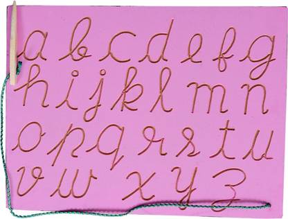 REWASHREE CRAFT WORLD ABC Cursive Wooden Tracing Board with Dummy ...