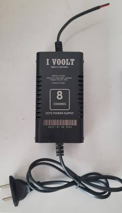 I VOOLT CCTV CAMERA SMPS POWER SUPPLY SINGLE PORT 8 CHANNEL METAL BODY ...