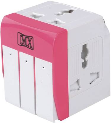 MX 3-in-1 Universal Travel Adapter Multiplug Individual Switch & LED ...