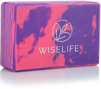 Wiselife Pink Purple Pro Yoga Block | Yoga Brick (Set of 1, Extra Large ...