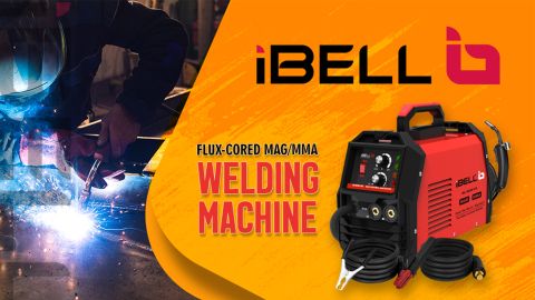 iBELL IBL M200-105 MAG/MMA 2-in-1 200A Welder,Flux Cored Wire Gasless ...