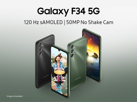 SAMSUNG Galaxy F34 5G (Electric Black, 128 GB)