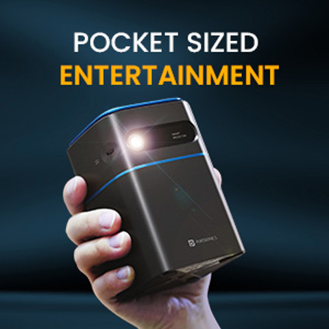Portronics Pico 12 Smart Projector with Android 11, 4K Ultra HD Support ...