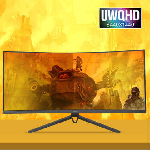 Acer Nitro ED3 86.36 cm (34 inch) Curved UWQHD LED Backlit VA Panel ...