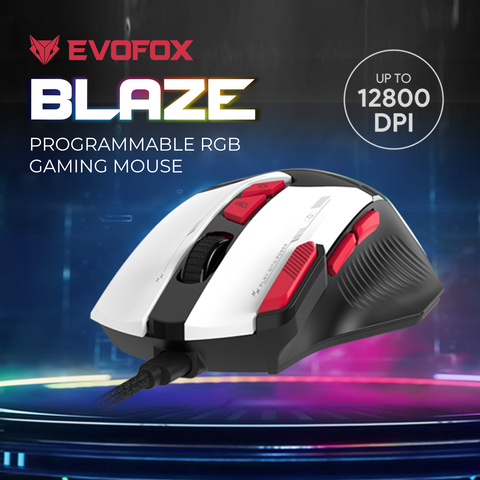 EVOFOX Blaze 12800 DPI Gaming Sensor and 8 Buttons RGB Wired ...