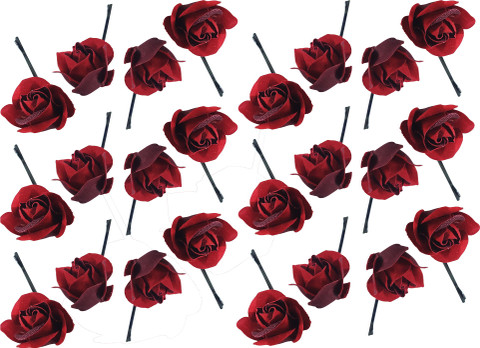 red rose clips