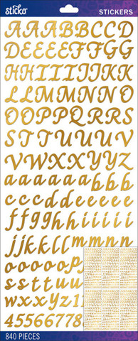 script letter stickers