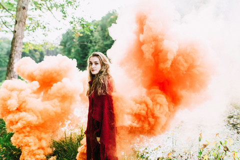 colorful smoke photography