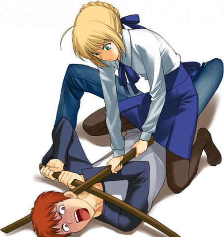 anime boy and girl arguing