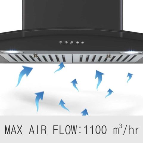 Elica Kitchen Chimney 60 cm 1100 M3/H (TCG BF 60 Nero) Auto Clean Wall ...