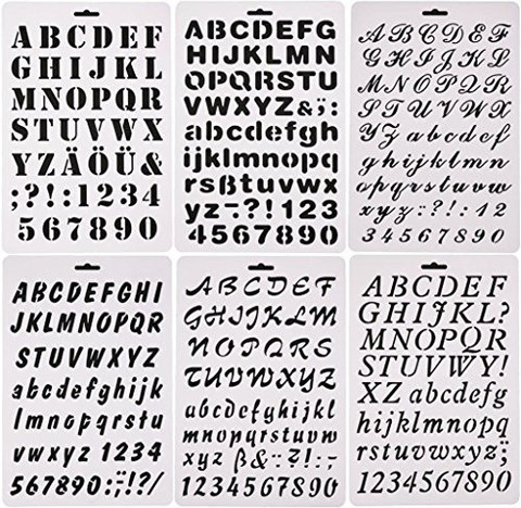 letter stencils scale