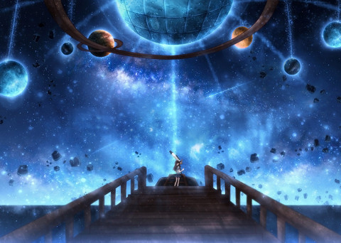 anime outer space wallpaper