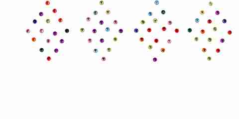 CRYSTAL Small Multicolor Stone Bindi Women Multicolor Bindis Price in ...