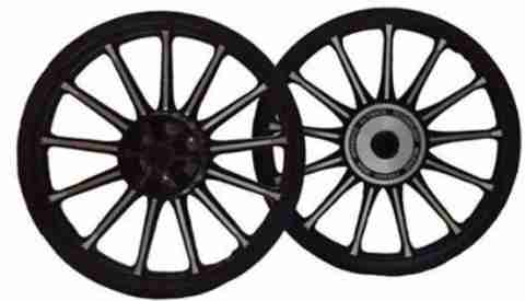 Bullet King 350 Bike Alloy Wheel 14 Front, Rear Alloy Aluminium Royal ...
