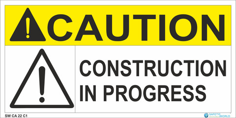 caution construction work in progress sign