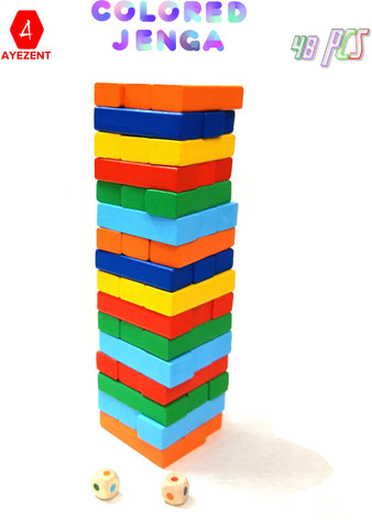 jenga blocks colored
