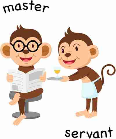difference between master and servant Sticker Poster|Kids learnig ...
