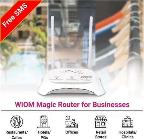 i2e1 WIOM WI-FI Wireless Router 2.4 GHz 300 Mbps Wifi Speed Single Band ...