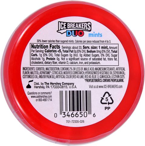 Icebreakers duo fruit + cool strawberry 36g Strawberry Candy Price in ...