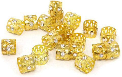 gold dreadlock beads