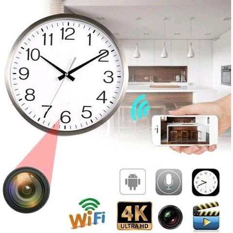 wall clock with hidden camera