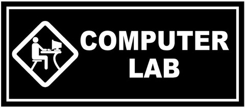 computer lab sign