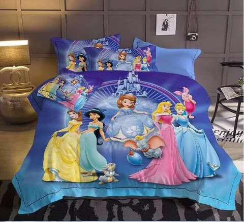 cartoon bedsheet single bed