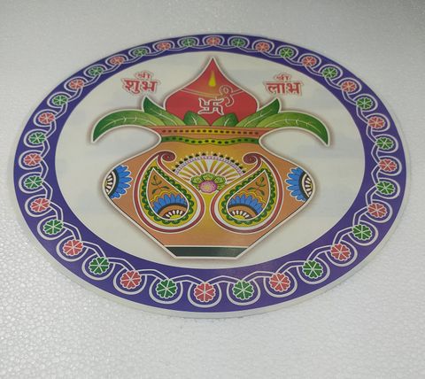 Navdi Creation 22.86 cm Beautiful Goddesses Laxmi Ji Leg Floor Sticker ...
