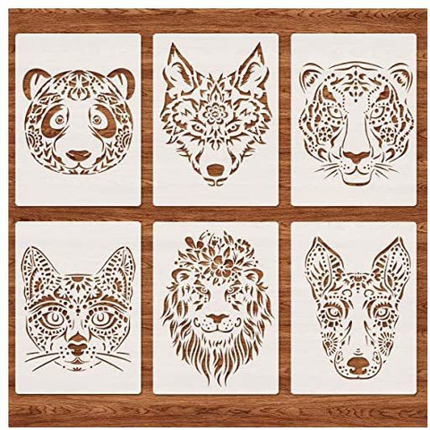 leopard head stencil