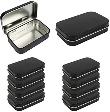 metal rectangular hinged tins