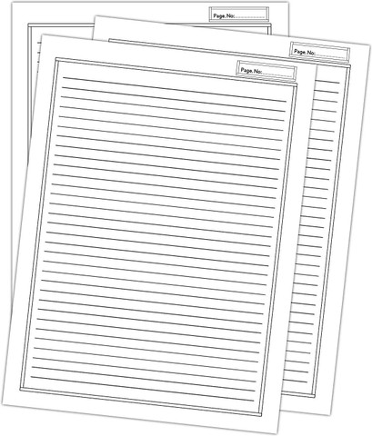 lined paper a4 with border