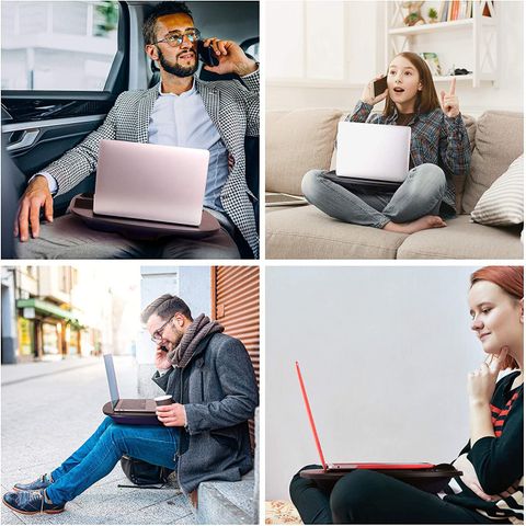 Kurtzy Portable Cushion Lap Desk Plastic Portable Laptop Table Price in ...