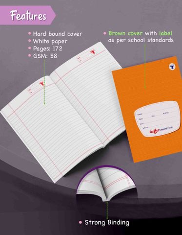 Target Publications Double Line Notebooks | 172 Ruled Pages | Small Two ...