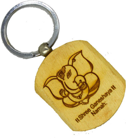AFH Shree Ganeshaya Namah Wooden Ganesh Key chain Key Chain Price in ...