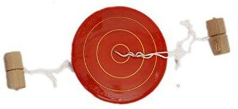 button and string spinning toy