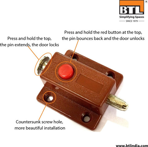 push to open button cabinet