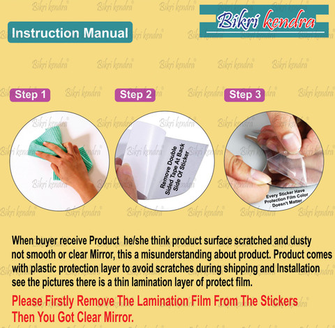 Mirror Sticker 60 cm 100 square silver Acrylic Stickers 3D Stickers ...