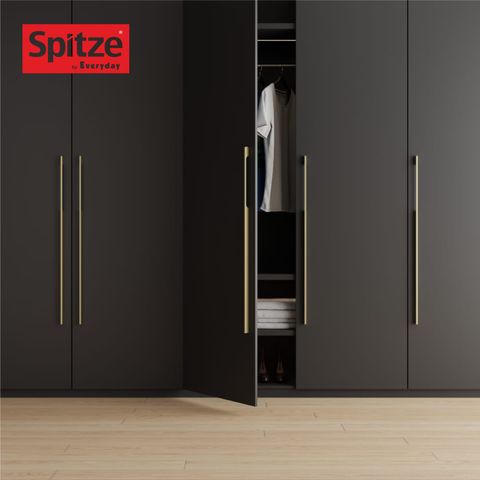 Spitze by Everyday Long Wardrobe Handle D8 | Satin Silver | 1200mm | 2 ...