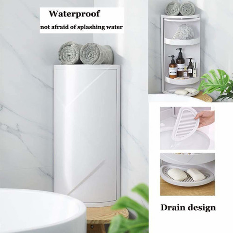 bathroom rotating shelf
